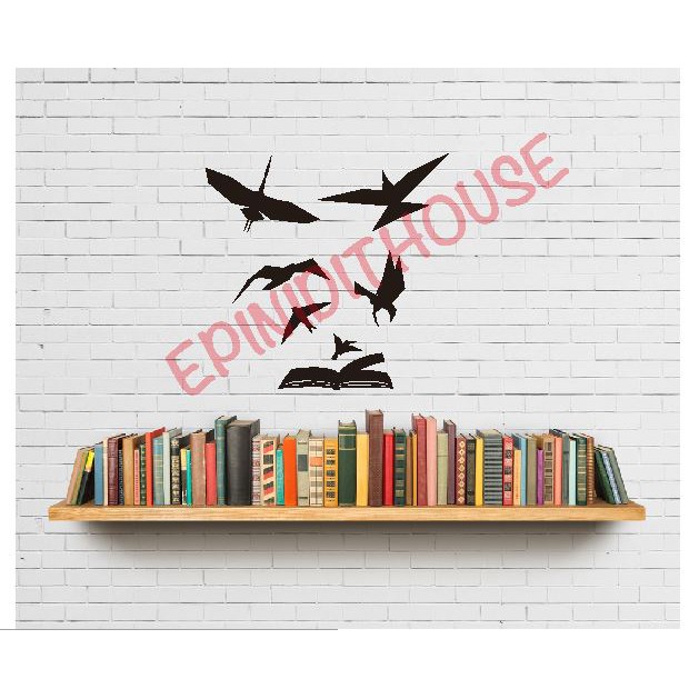 Jual Stiker Book BIrd Wallstiker Decor Dinding Sekolah Office ...