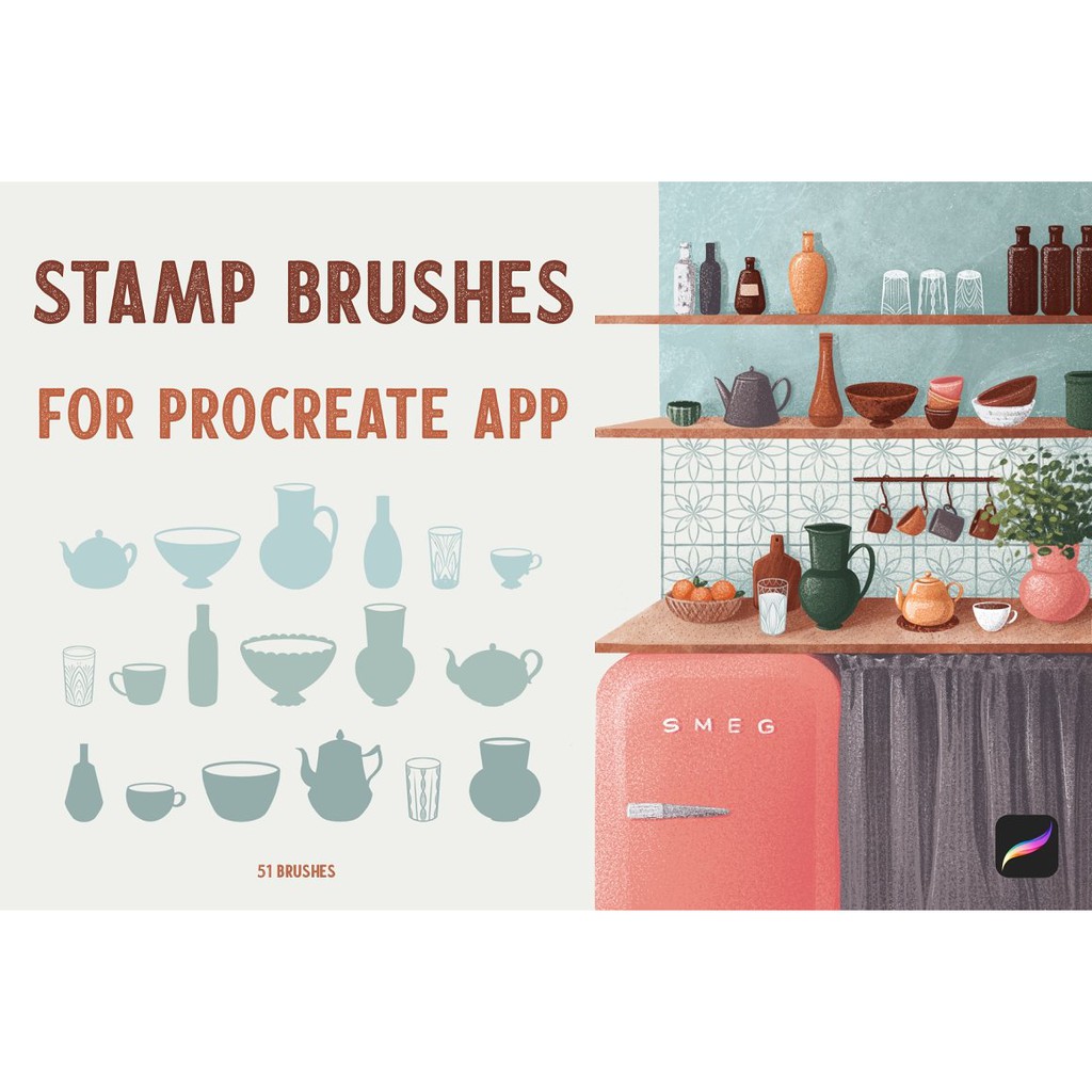 Jual Procreate Brush Kitchen Stamp Brushes For Procreate Shopee