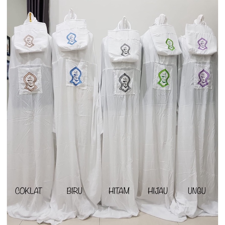 Jual Mukena Terusan Bali Terompah Bordir Polosan Putih Mukenah ...