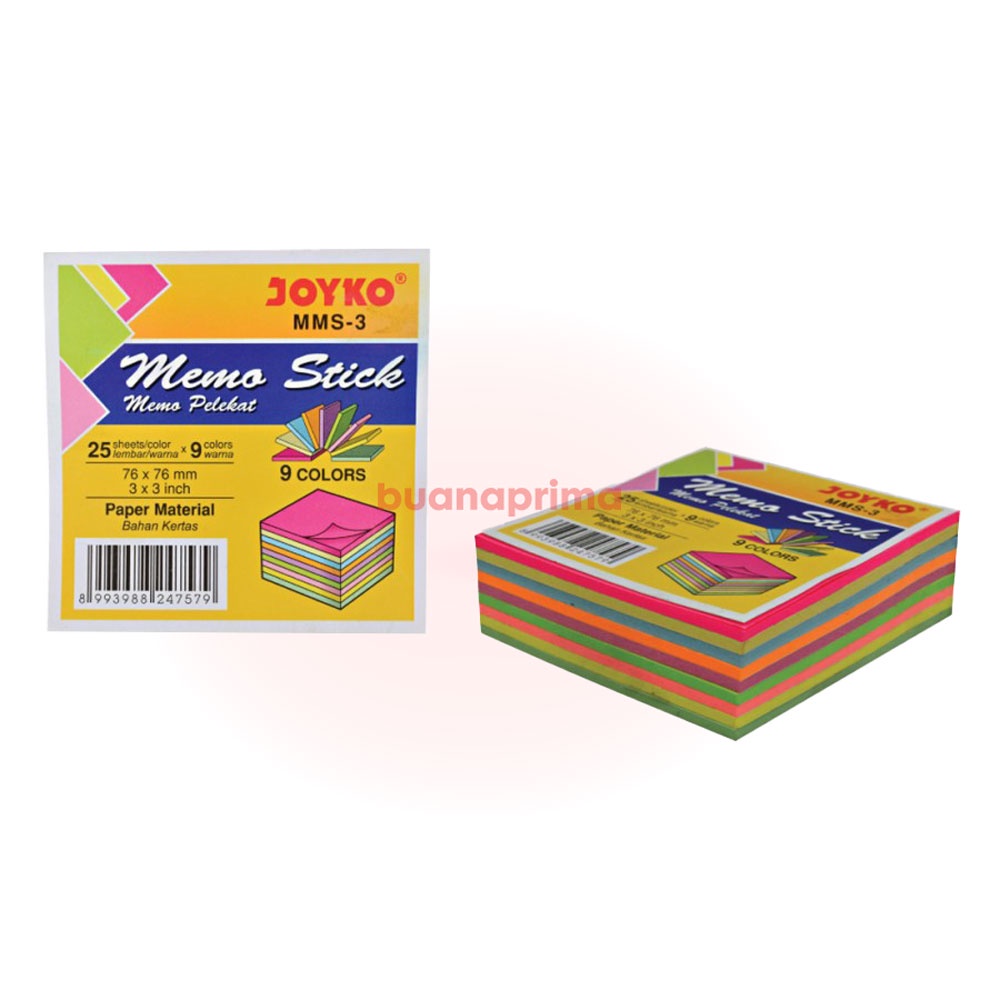 Jual Sticky Notes Joyko MMS-3 76 x 76 mm Stick Note It Besar 3 x 3 inch ...