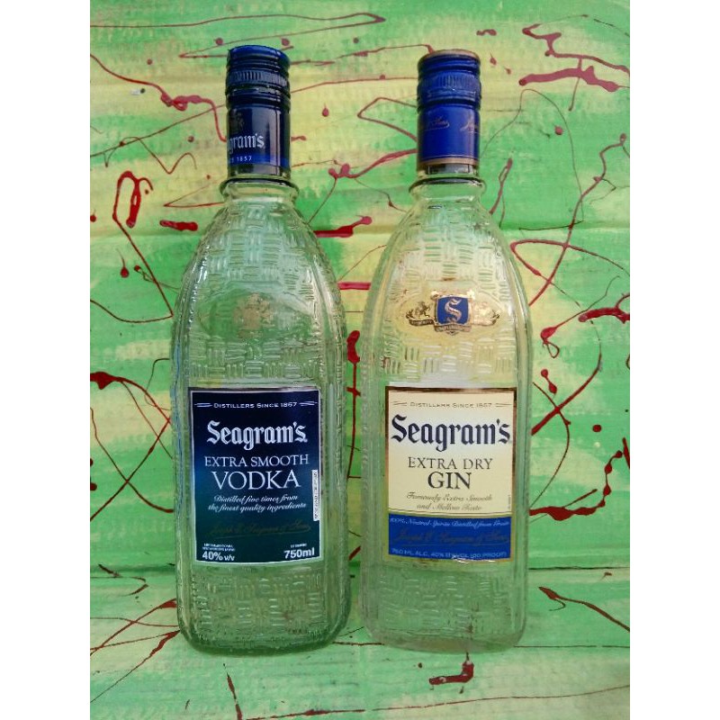 Jual Botol bekas miras untuk pajangan bar botol dekorasi mini bar biru ...