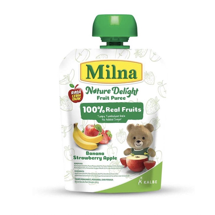 Jual Milna Nature Delight Fruit Puree 80g | Shopee Indonesia