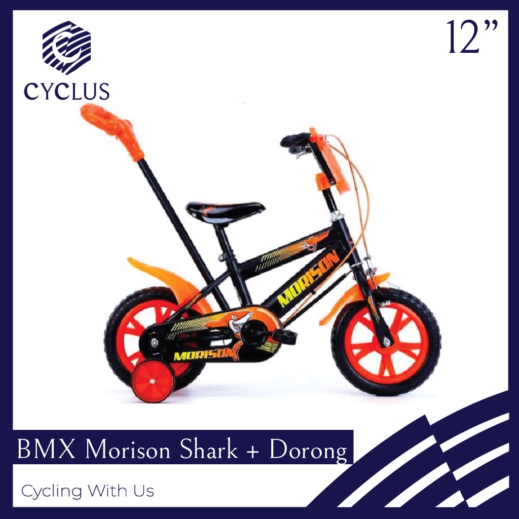 Jual Sepeda Anak BMX Morison Shark + Dorong 12 Inch | Shopee Indonesia