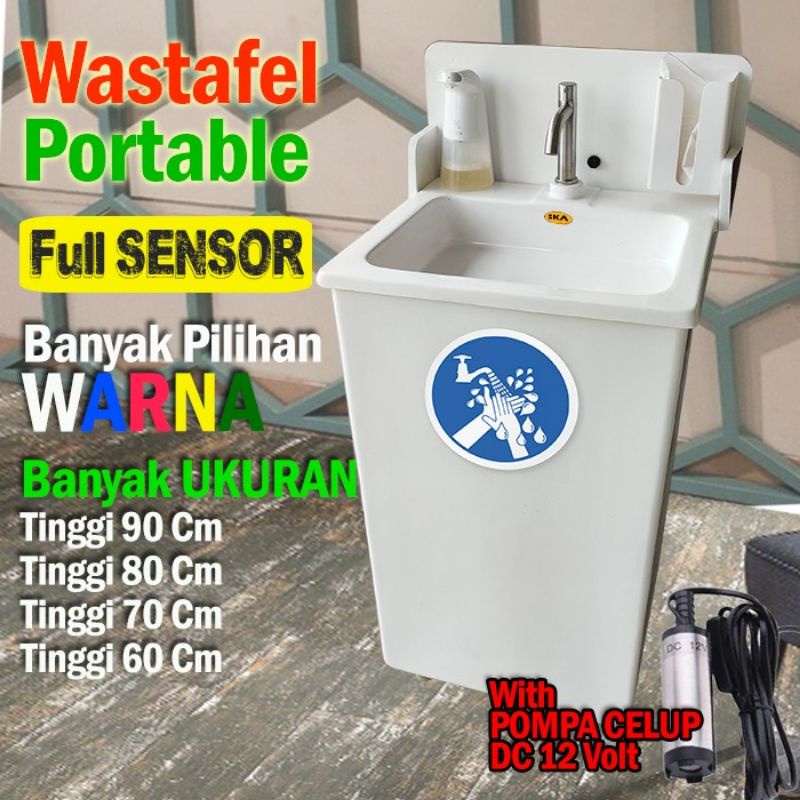 Jual Wastafel Portable / tempat cuci tangan / kran sensor | Shopee ...