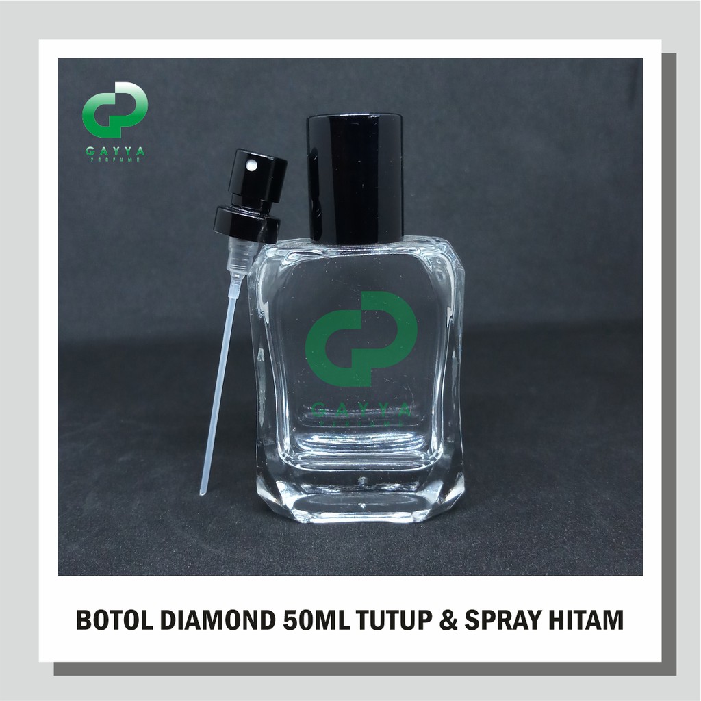 Jual Botol Parfum DIAMOND 50ML Tutup Hitam Spray Hitam - PRESS | 1 ...