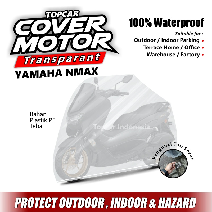 Jual Topcar Cover Motor Transparan Nmax Yamaha Plastik Waterproof ...