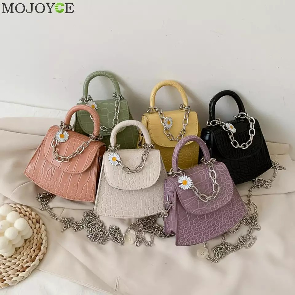 Jual Tas selempang wanita DAISY flower/mini croco bag/tas korea bunga ...