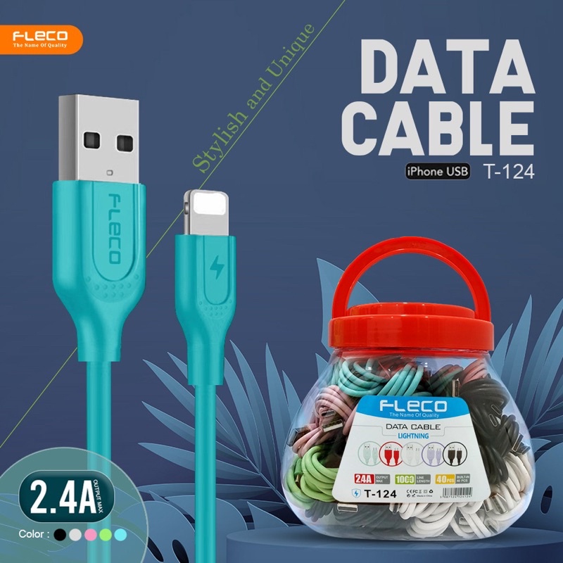 Jual Kabel Data USB FLECO T-123 Micro T-124 Lighting T-125 Type c USB ...