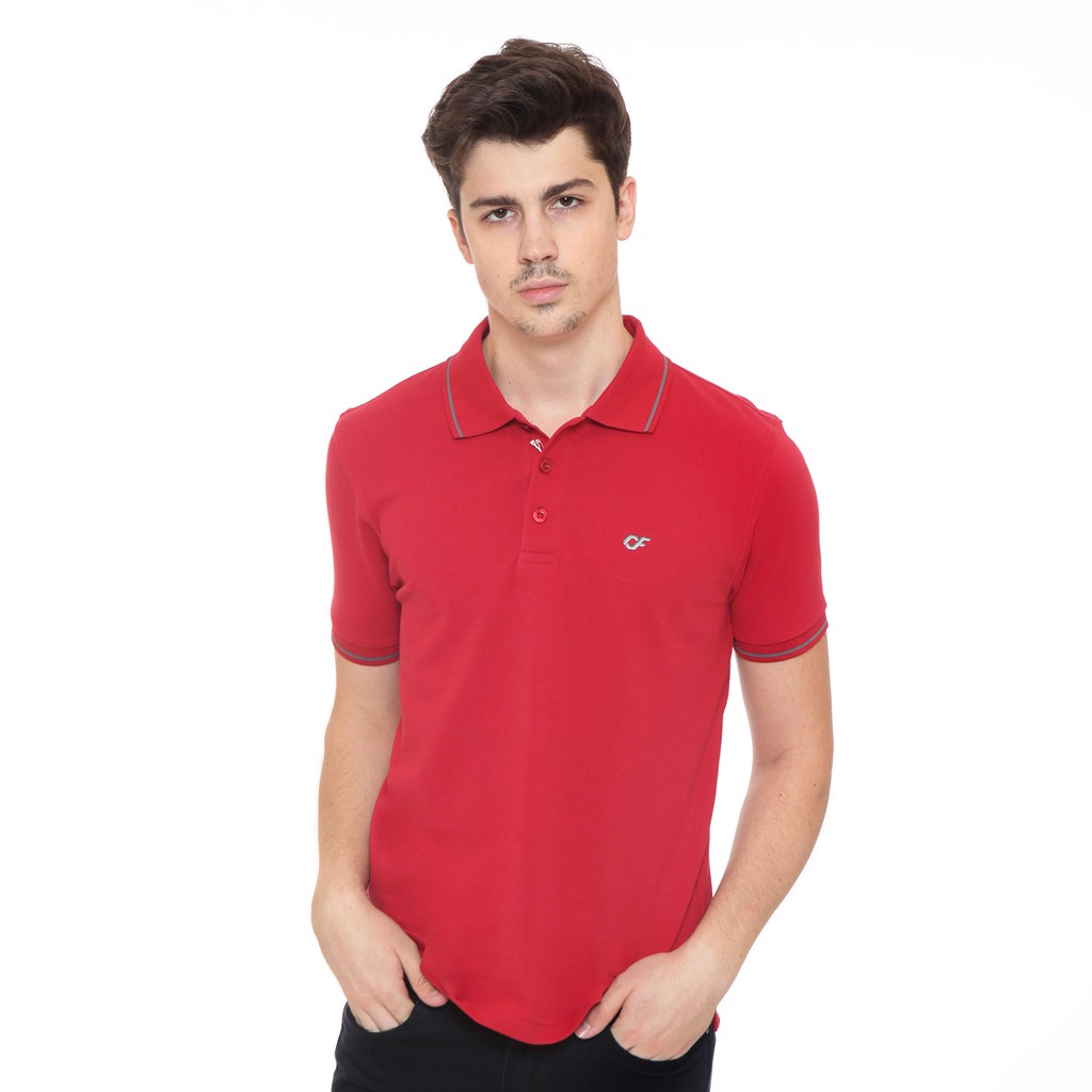 Jual Country Fiesta Men's Polo Shirt Red CFMPB11870 | Shopee Indonesia