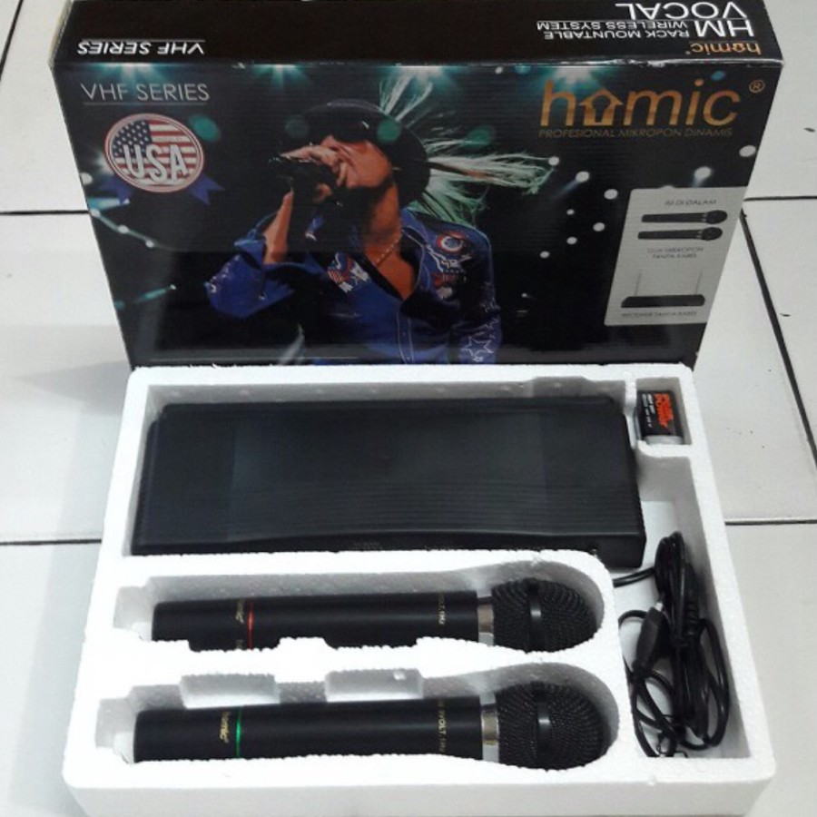 Jual Mic Wireless HOMIC HM 306 / 308 TERLARISSS ~ PCX STORE ( COD ...