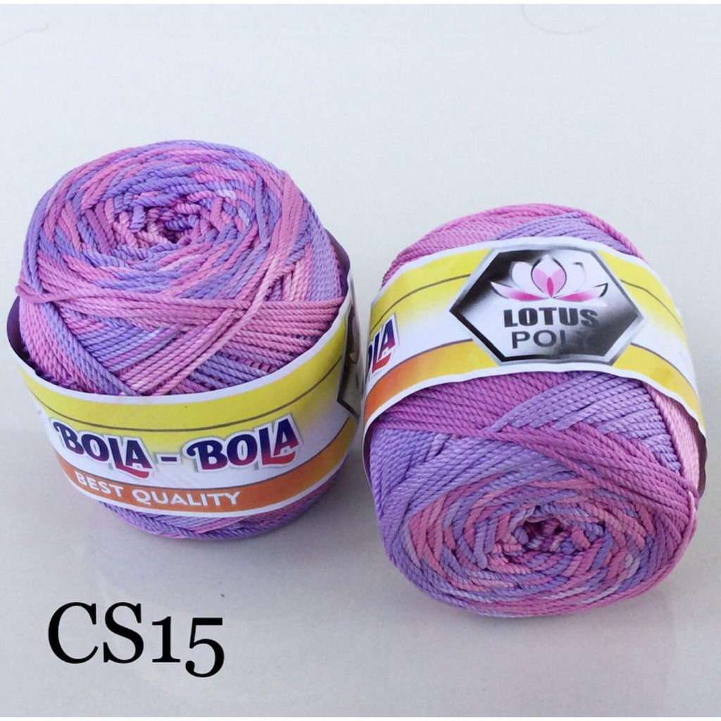 Jual PREMIUM Benang Rajut Polyester Sembur ukuran d27 Cap Bola Bola ...
