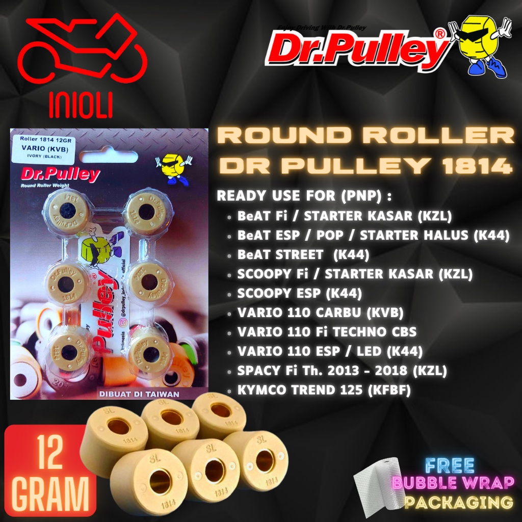 Jual ROLLER DR PULLEY 12 GRAM BEAT SCOOPY VARIO 110 SPACY FI SPORTY FI ...