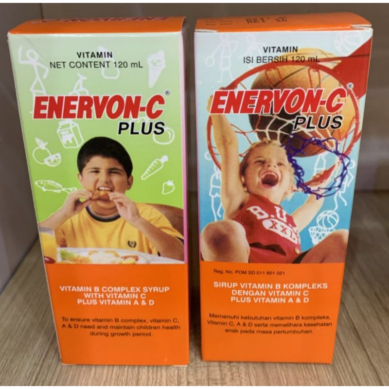 Jual Enervon C plus syrup vitamin anak 120ml/vitamin C anak/vitamin ...