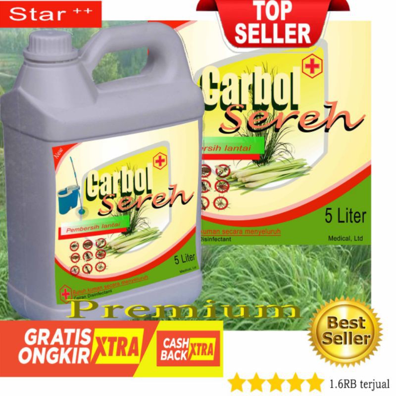 Jual Carbol Sereh Wangi Sereh 5 Liter Untuk Pembersih Lantai Anti Kuman
