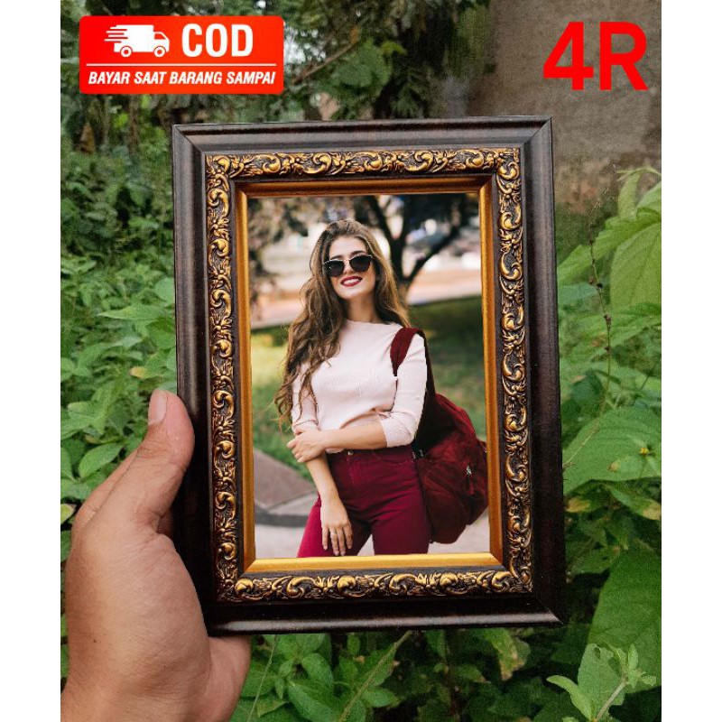 Jual PROMO BINGKAI 4R / MOTIF UKIR GOLD HITAM / FRAME UKURAN 4R UKIR ...