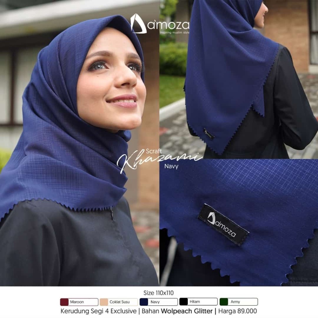 Jual HIJAB DAMOZA SCARFT KHAZAMI CUTTING LASER CUT | Shopee Indonesia