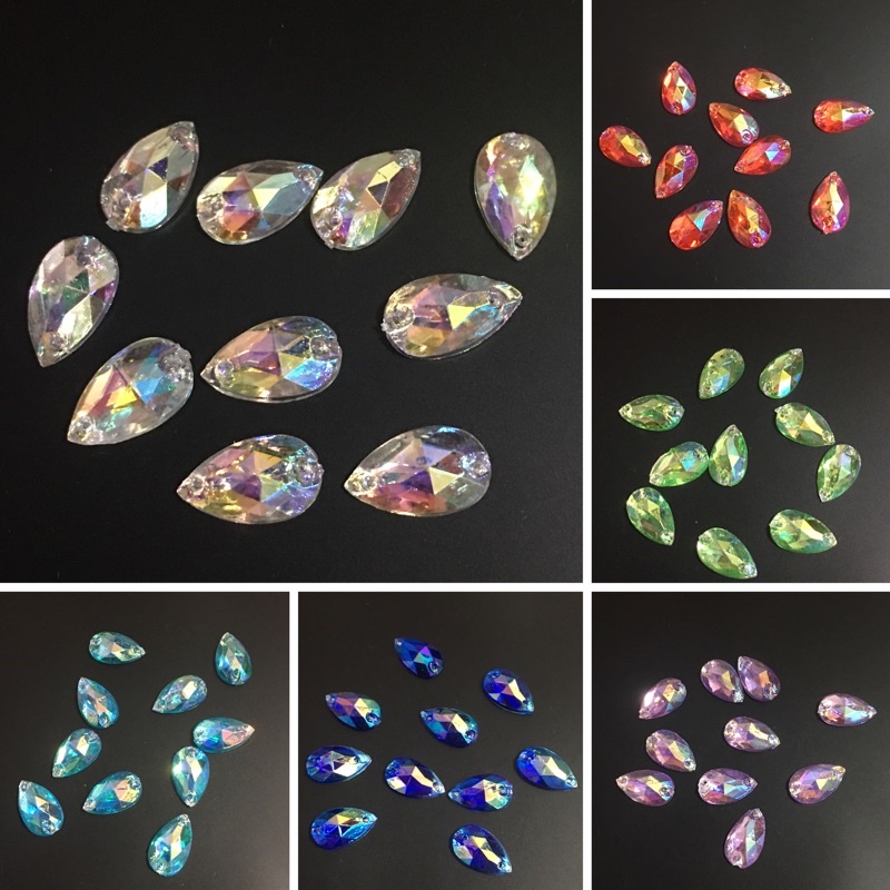 Jual Manik Diamond Tetes AB 7x12mm (10pcs) | Shopee Indonesia