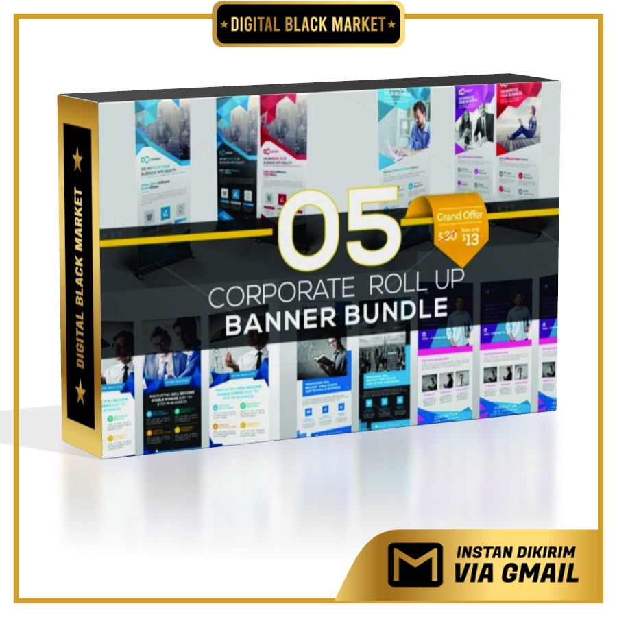 Jual ID2122 - Roll Up Banner Bundle 5 In 1 | Paket Banner Profesional ...