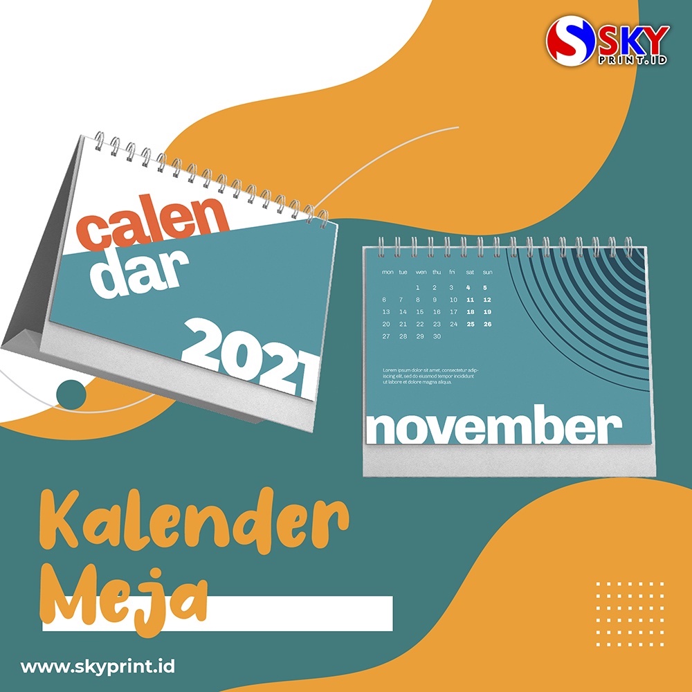 Jual Kalender Duduk / Kalender Meja A5 | Art Carton 230 & Duplex Board ...