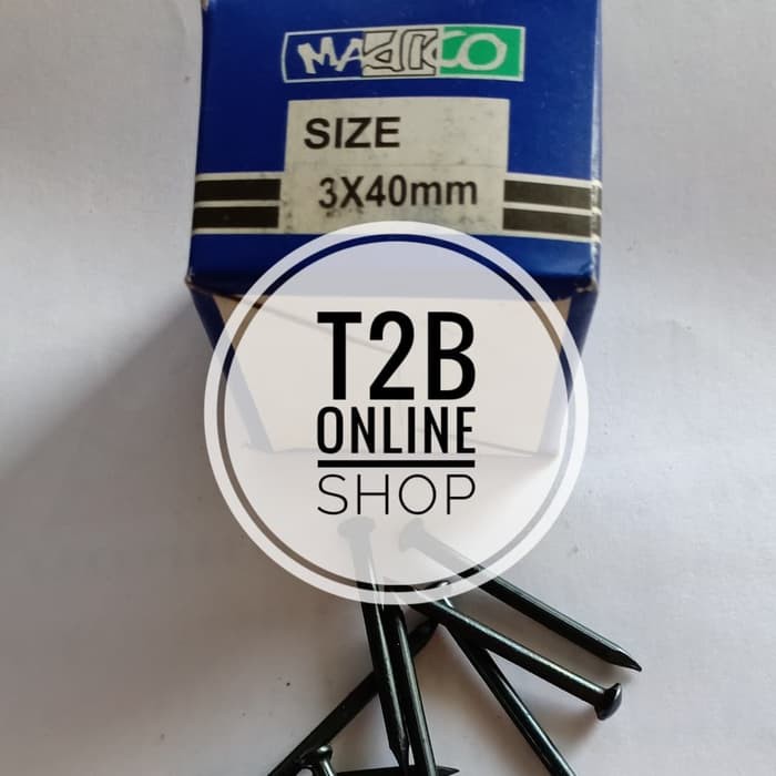 Jual Paku beton hitam 4cm isi 70 bj Madico/ paku tembok cor hitam 40mm ...