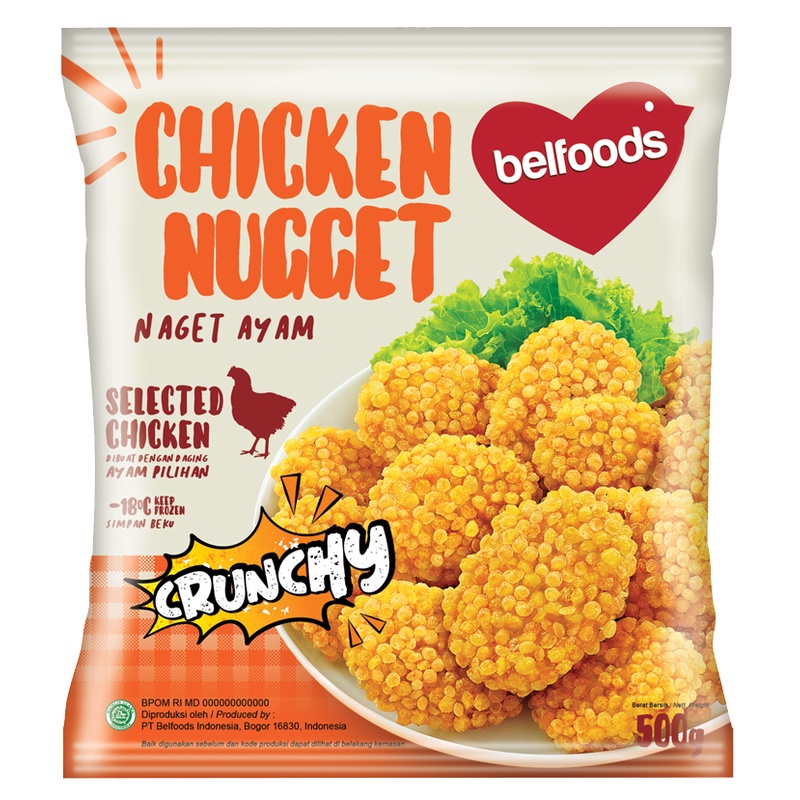 Jual Belfoods Chicken Nugget Crunchy Favorite 500gr & 140gr / naget ...