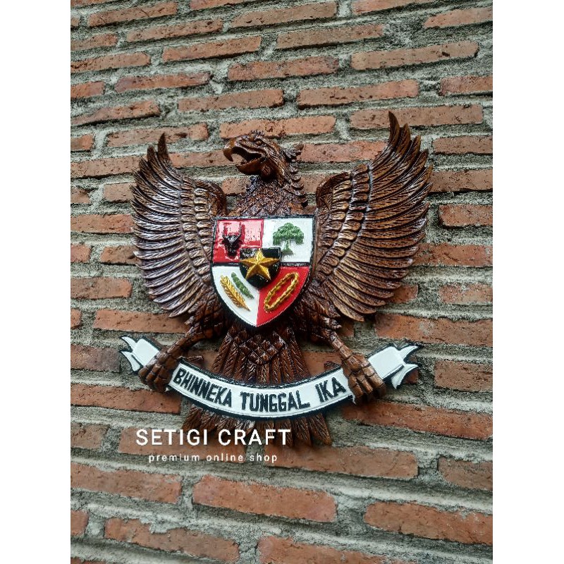 Jual Hiasan Dinding Garuda Pancasila Jati Size 40 cm | Shopee Indonesia
