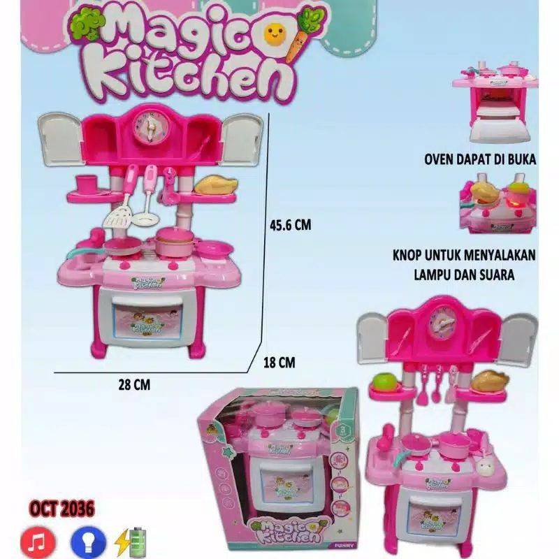 Jual mainan kitchen magic set masak masakan anak 2036 | Shopee Indonesia