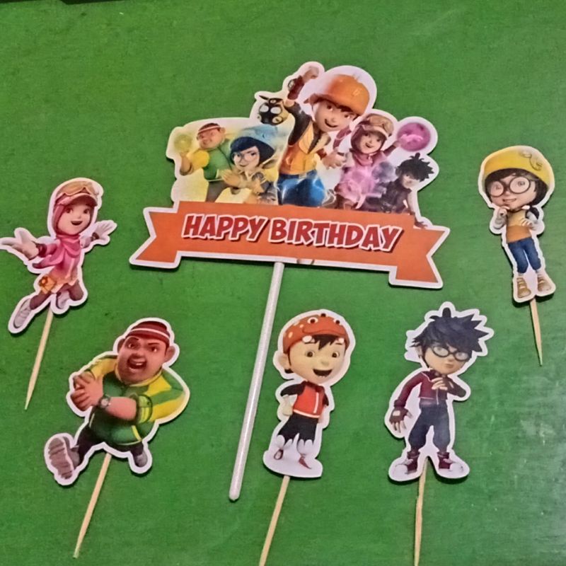 Jual Topper Kertas BOBOIBOY Kue Ulang Tahun / Birthday Cake / hiasan ...