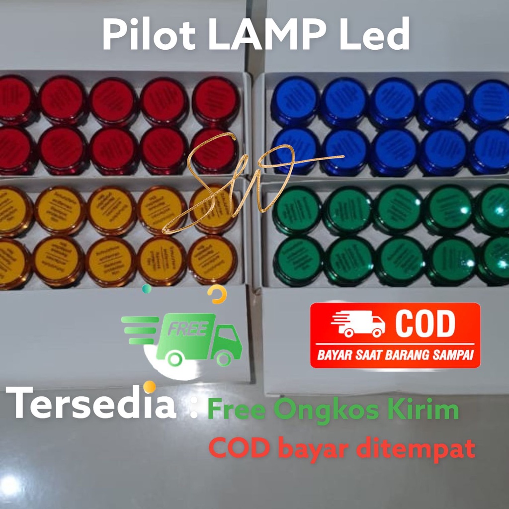 Jual LAMPU INDIKATOR PILOT LAMP LED/LAMPU PANEL/PILOT LAMP 22mm 220v ...