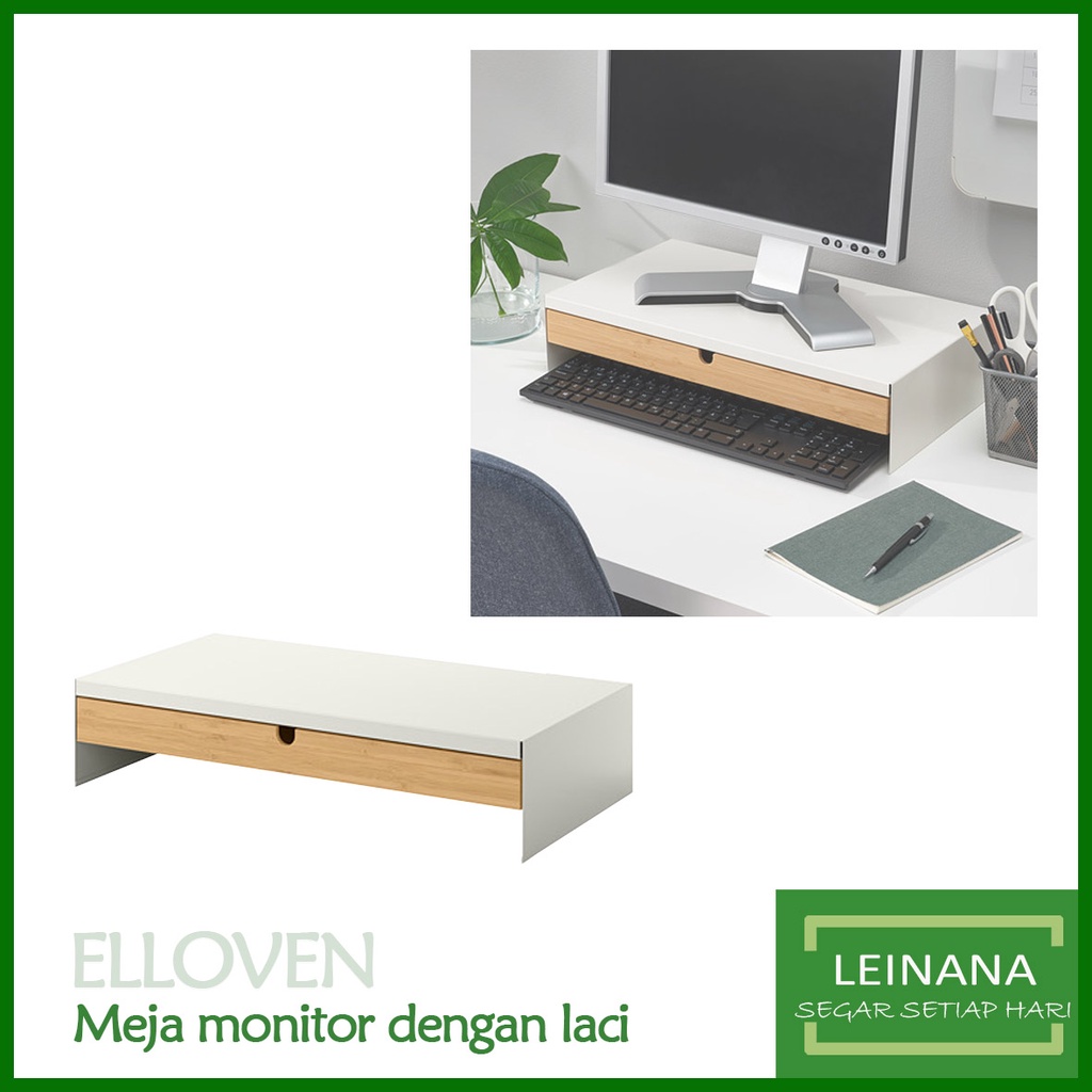 Jual Meja laptop komputer / Rak monitor dengan laci / Desktop Storage ...