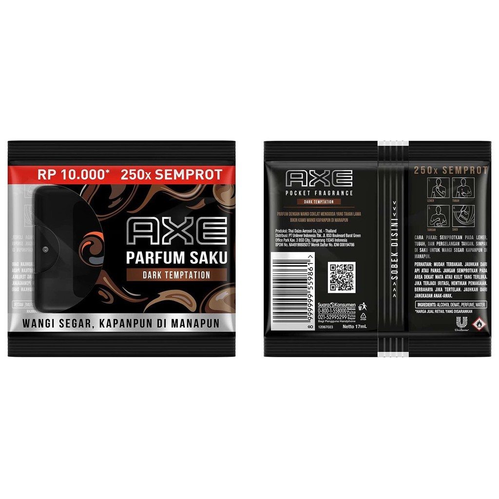 Jual Parfum AXE Saku Dark Temptation 17ml (1 Pcs) | Shopee Indonesia