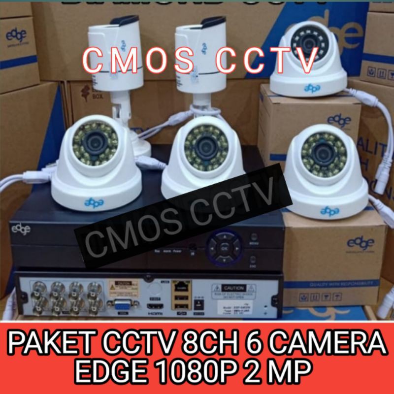 Jual PAKET CCTV EDGE 8CH 6CAMERA 2MP FULL HD 1080P LENGKAP | Shopee ...