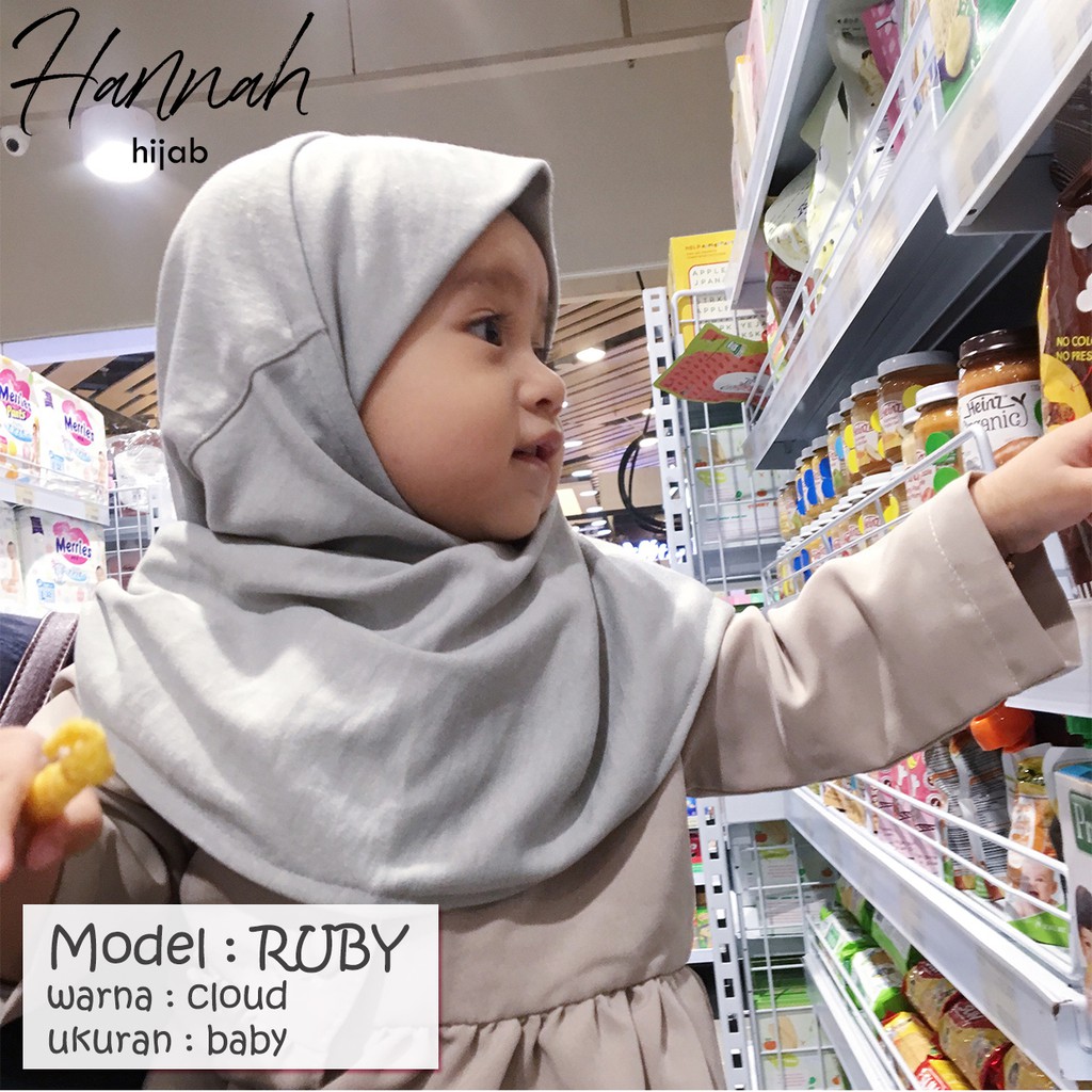 Jual Baby Hijab Jilbab Bayi Hannah Model Ruby (w Soft Pad) | Shopee Indonesia
