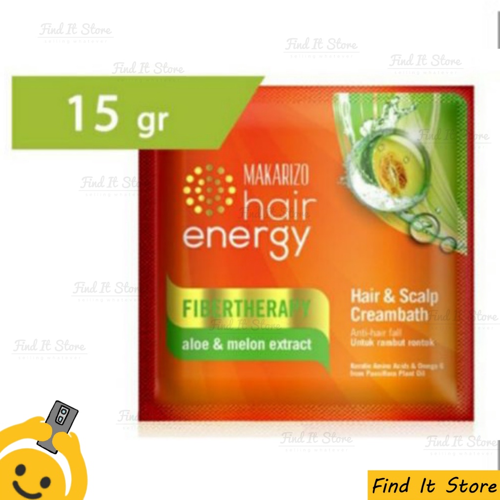 Jual Makarizo Hair Energy Hair & Scalp Creambath Fibertherapy 15gr ...