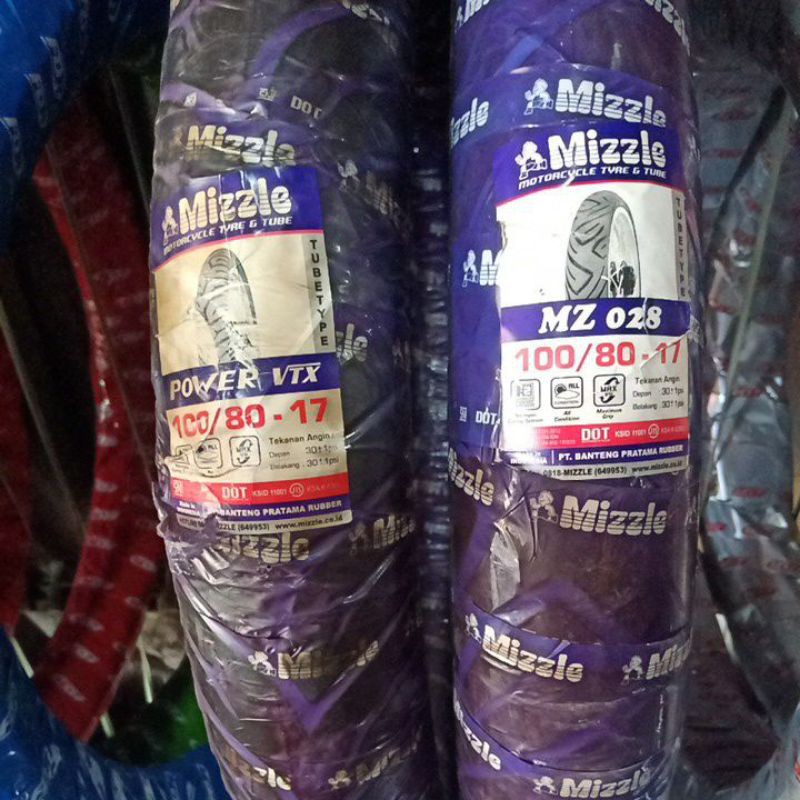 Jual Ban Motor Mizzle 100/80-17 Power VTX / MZ 028 Non Tubeless ...