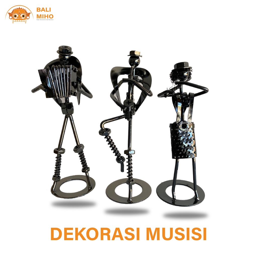 Jual Dekorasi Musisi - Patung Orang dari Besi Baut - Patung Orang dari ...