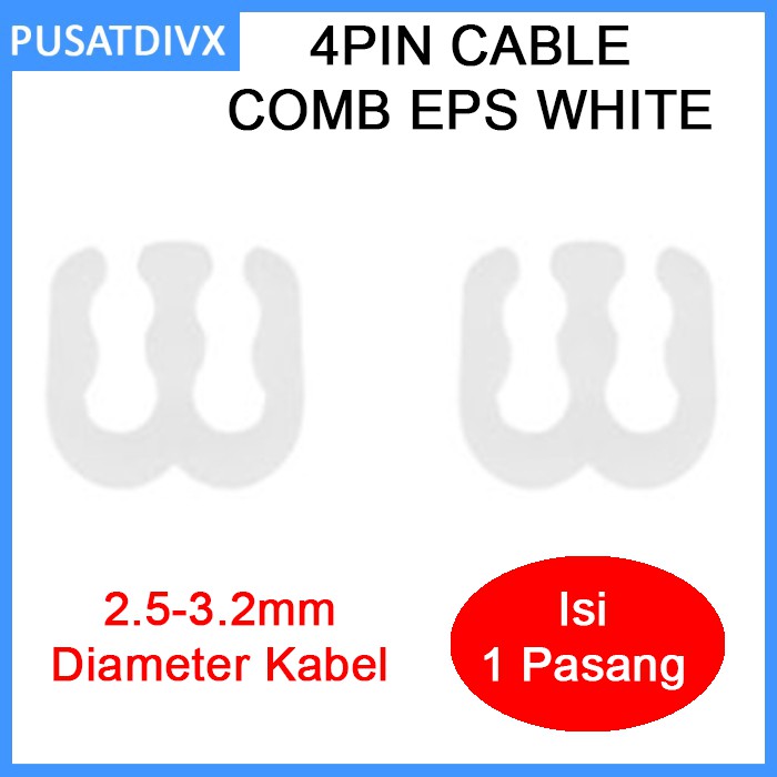 Jual 4PIN CABLE COMB CLAMP CLIP PSU KABEL EPS ATX 4 PIN PUTIH | Shopee ...