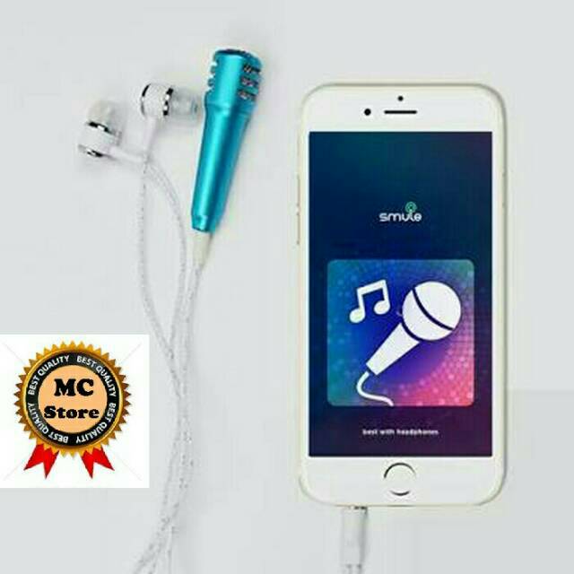 Jual Microphone Mini Mic Karaoke Kecil untuk di handphone smule sing | Shopee Indonesia