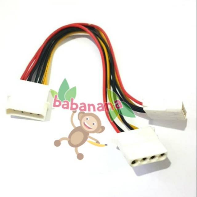 Jual Kabel Molex Splitter putih cabang cable pc power fan case computer ...