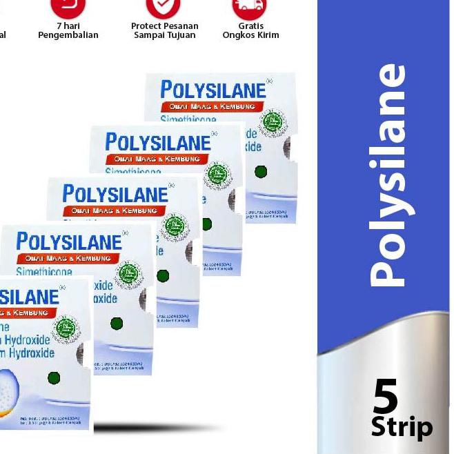 Jual Polysilane Tablet Kunyah 5 Strip (1 Strip isi 8 Tablet) | Shopee ...