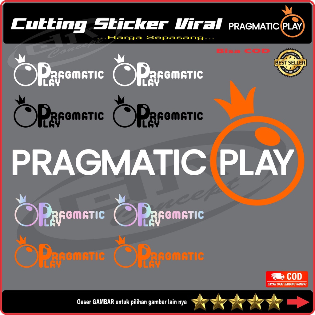 Jual Cutting Sticker Stiker PRAGMATIC PLAY Logo Hologram mobil motor ...