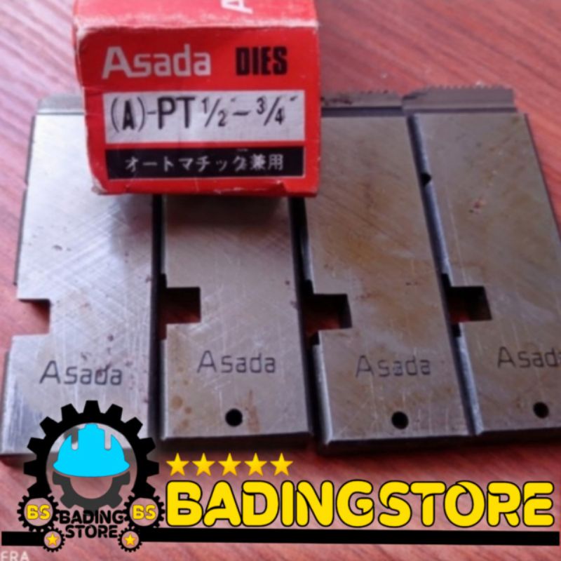 Jual Original Mata Senai Drat Pipa Set A-PT 1 - 2 Inch Asada Dies ...