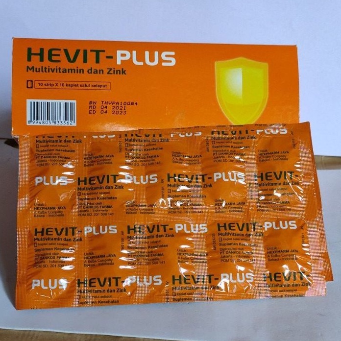 Jual HEVIT-PLUS Multivitamin dan Zink - Strip isi 10 kaplet | Shopee ...