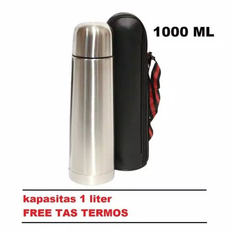Jual Tremos Thermos Air Panas Pencet Stainless 1 Liter Botol Air Panas ...
