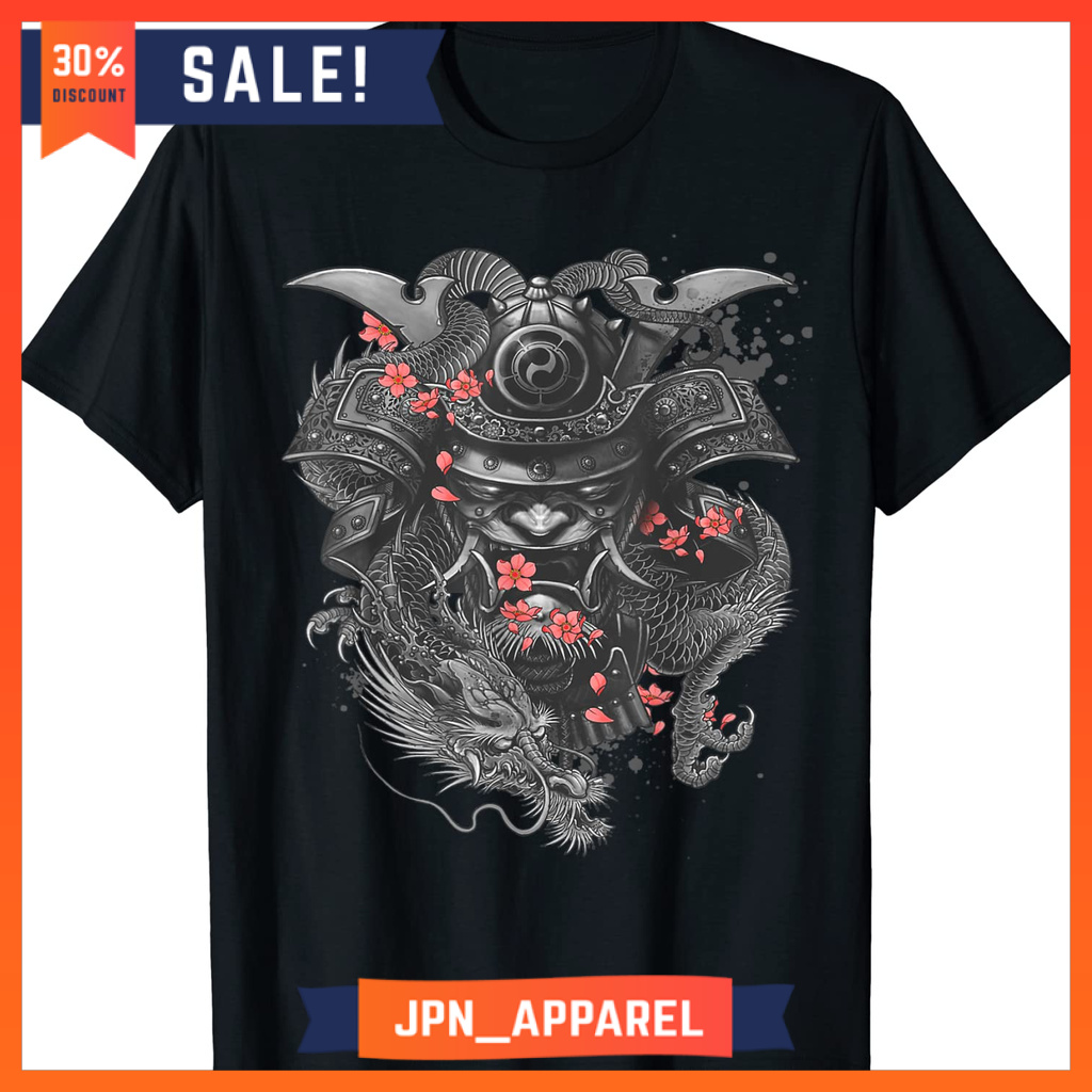 Jual Kaos Baju Sablon Premium Samurai Warrior Japanese Bushido Dragon ...