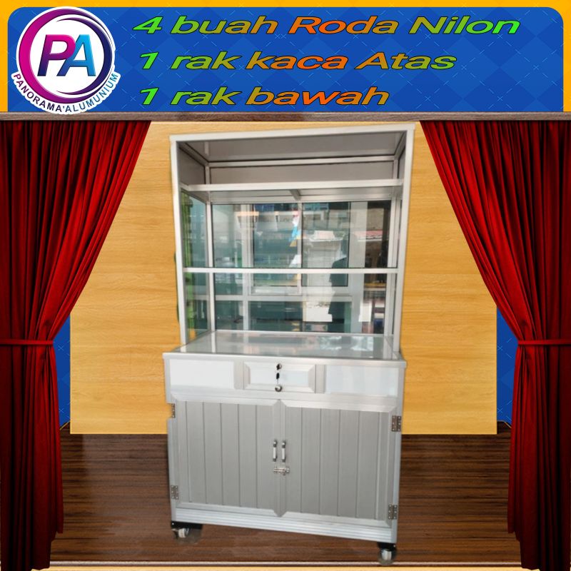 Jual Gerobak nasi alumunium Gerobak berjualan Nasi Alumunium Etalase ...