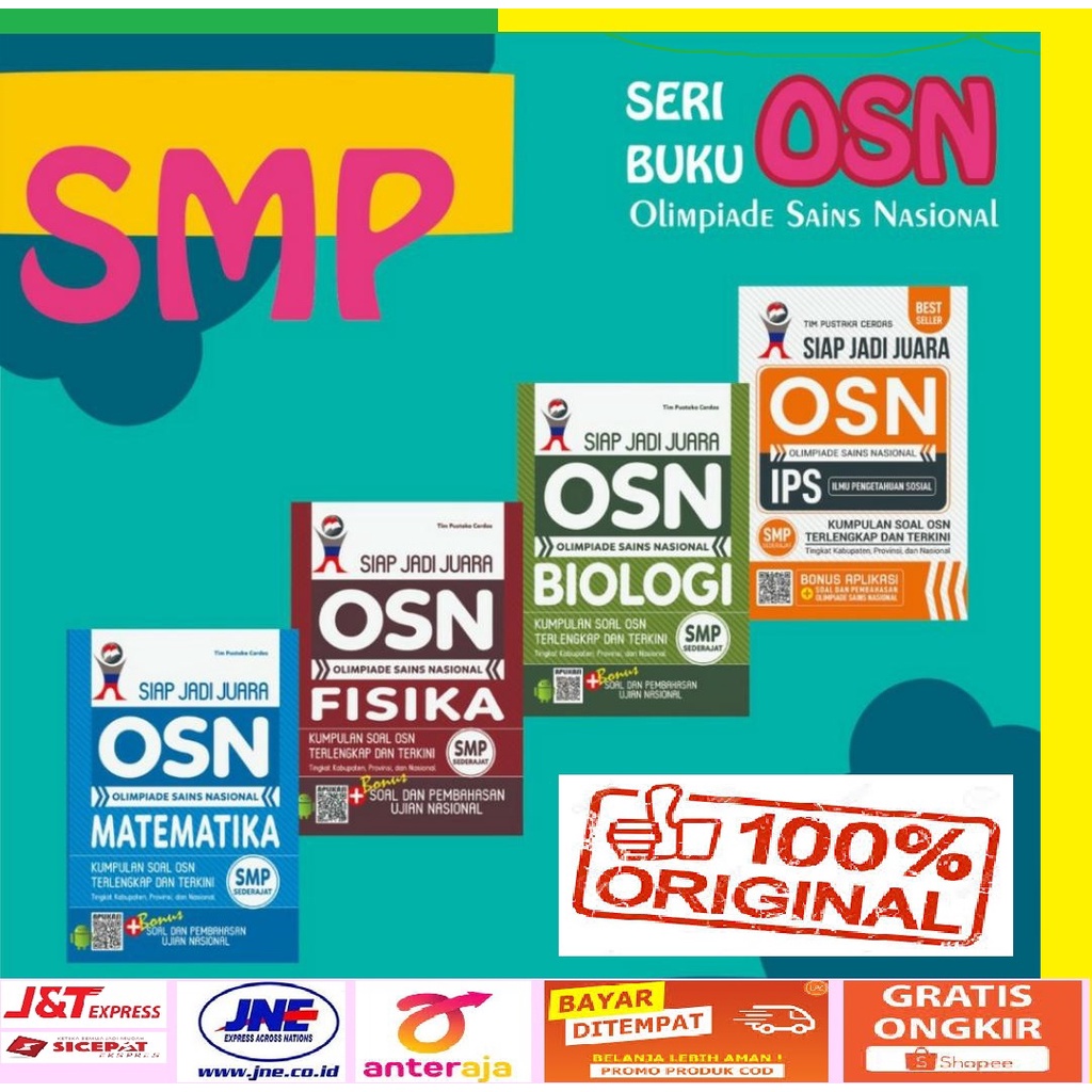 Jual Buku Olimpiade OSN SMP Matematika Fisika Biologi IPS - Siap Jadi Juara Olimpiade Sains ...