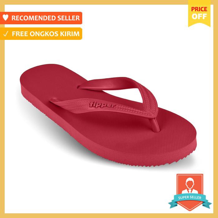 Jual Sandal Fipper Basic / Sendal Jepit / Sendal Pantai Dark Red ...