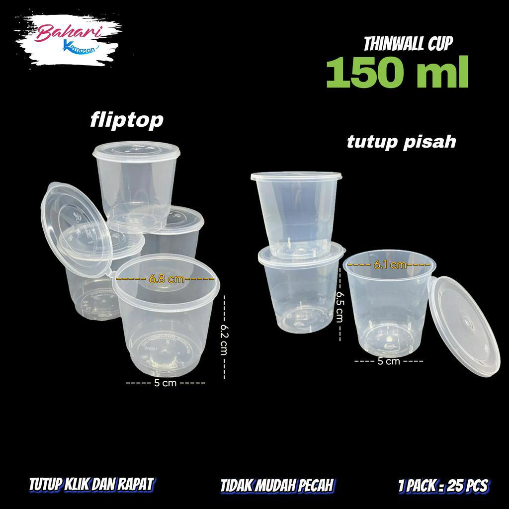Jual thinwall cup puding pudding agar 150ml plastik mangkok isi 25pcs | Shopee Indonesia