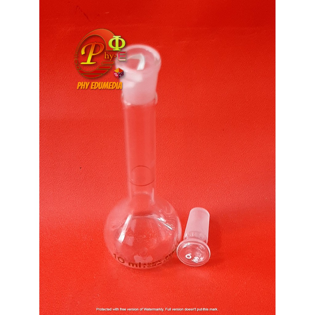 Jual Labu ukur 10ml Pyrex / Volumetric Flask 10ml Pyrex / Labu ukur ...